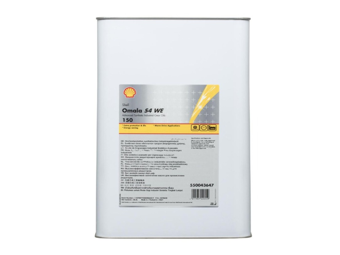 Shell Omala S4 WE 150 Synthetic Heavy Duty Industrial Gear Oil – 20L ...